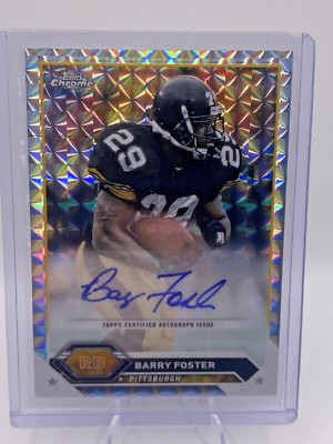 2023 TOPPS CHROME COMPOSITE BARRY FOSTER GEOMETRIC REFRACTOR AUTO TCA ...