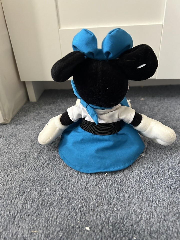 Disney Store Minnie Mouse 9” Bean Plush Blue Poodle Skirt Sock Hop ...