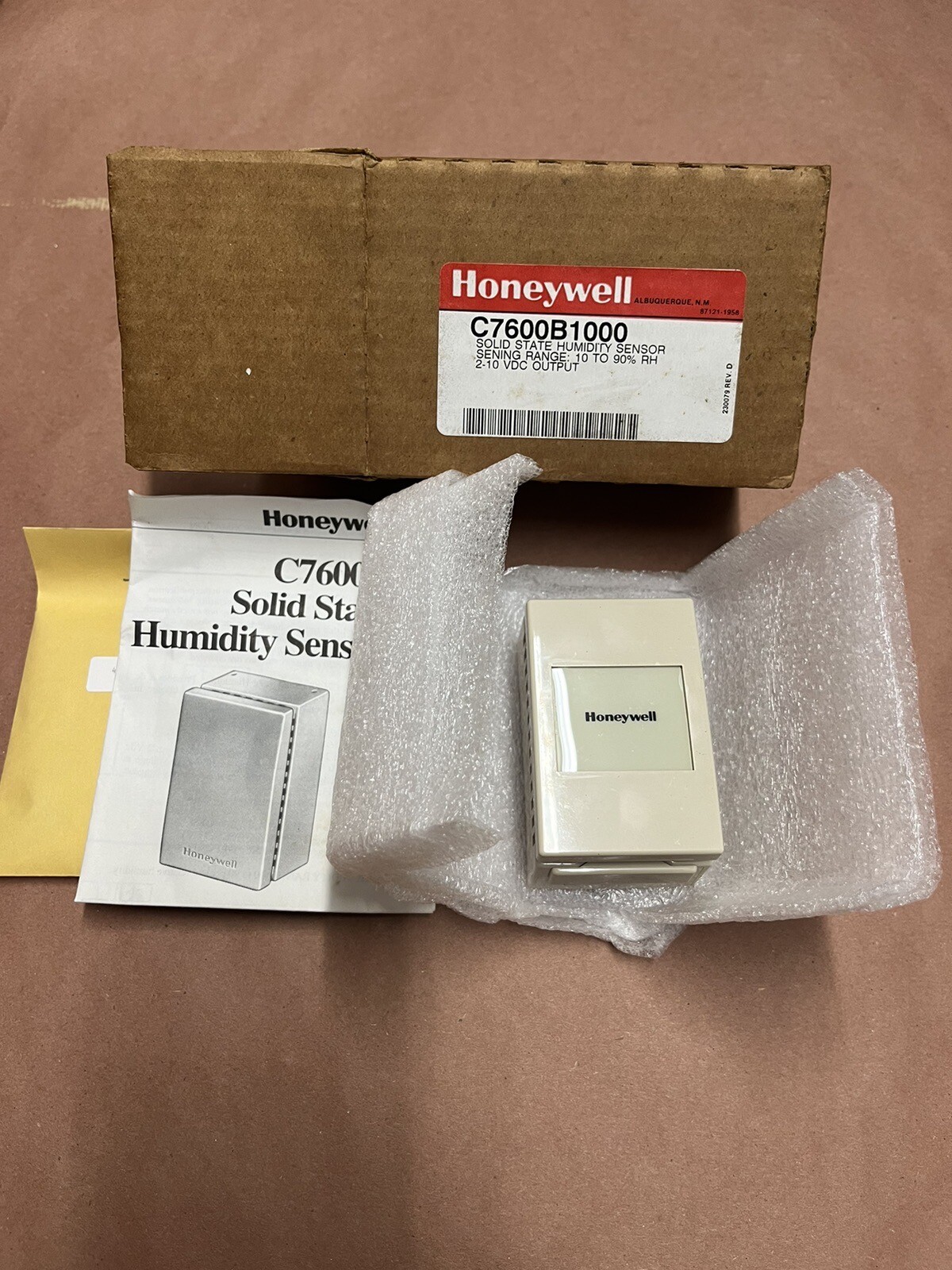 New old stock Honeywell C7600B1000 Solid State Humidity Sensor 2-10VDC | eBay