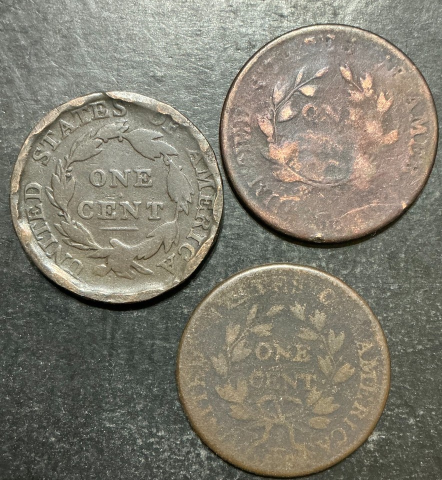 1801-4 1802 1811 Draped Capped Bust Large Cents colonial coins ...