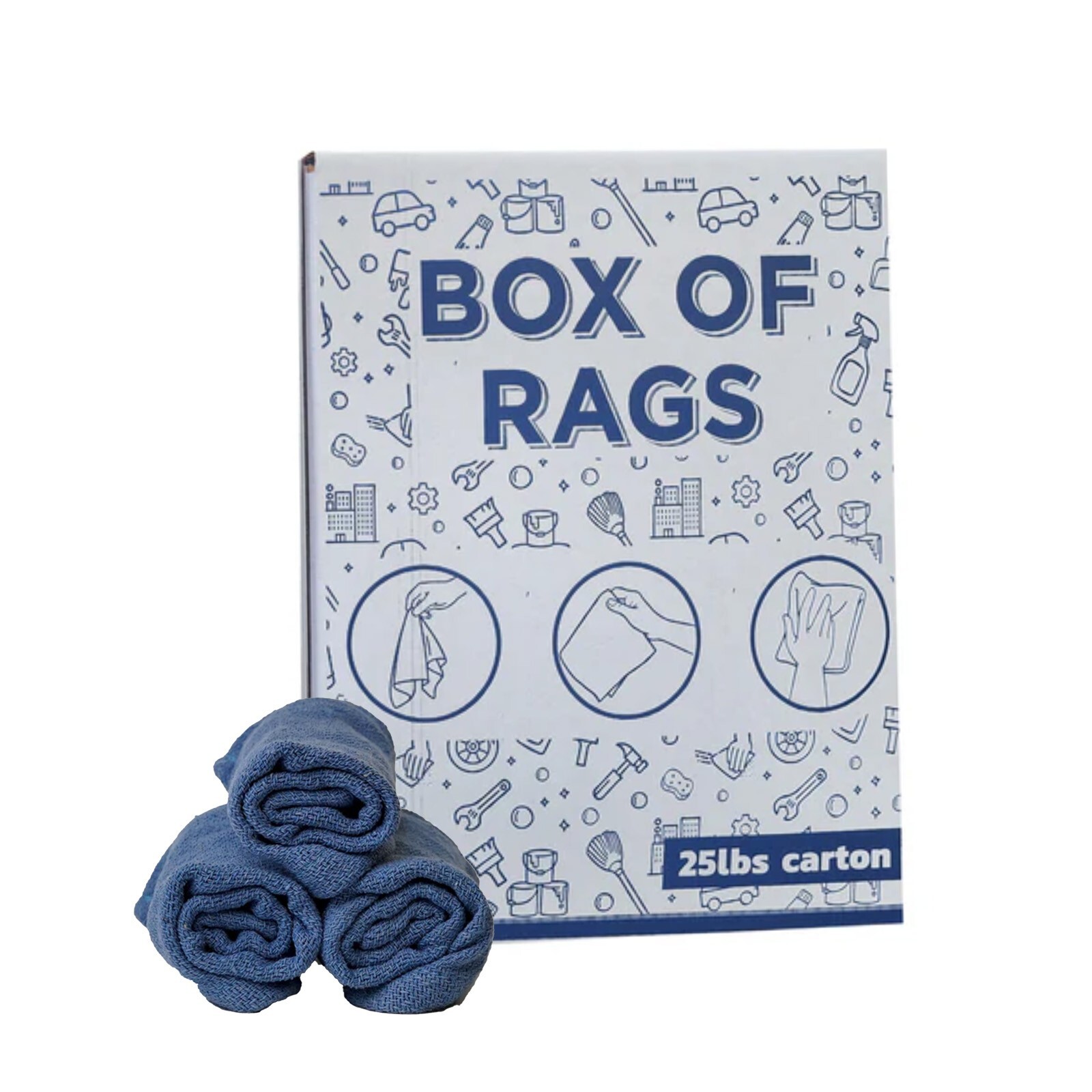 New Blue Cleaning Huck Towels Rags - Multipurpose Cleaning Towels | eBay