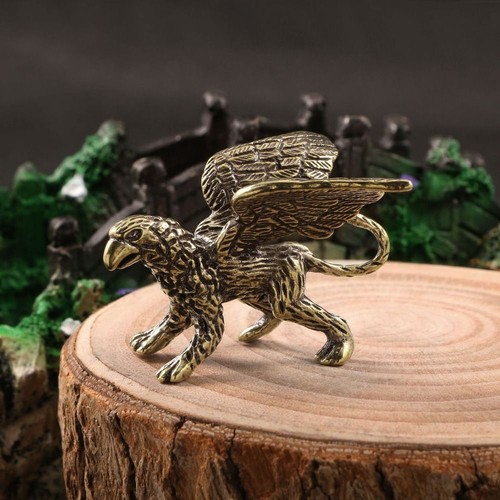 Copper Mini Griffin Sculpture Griffin Statue Living Room Tabletop ...