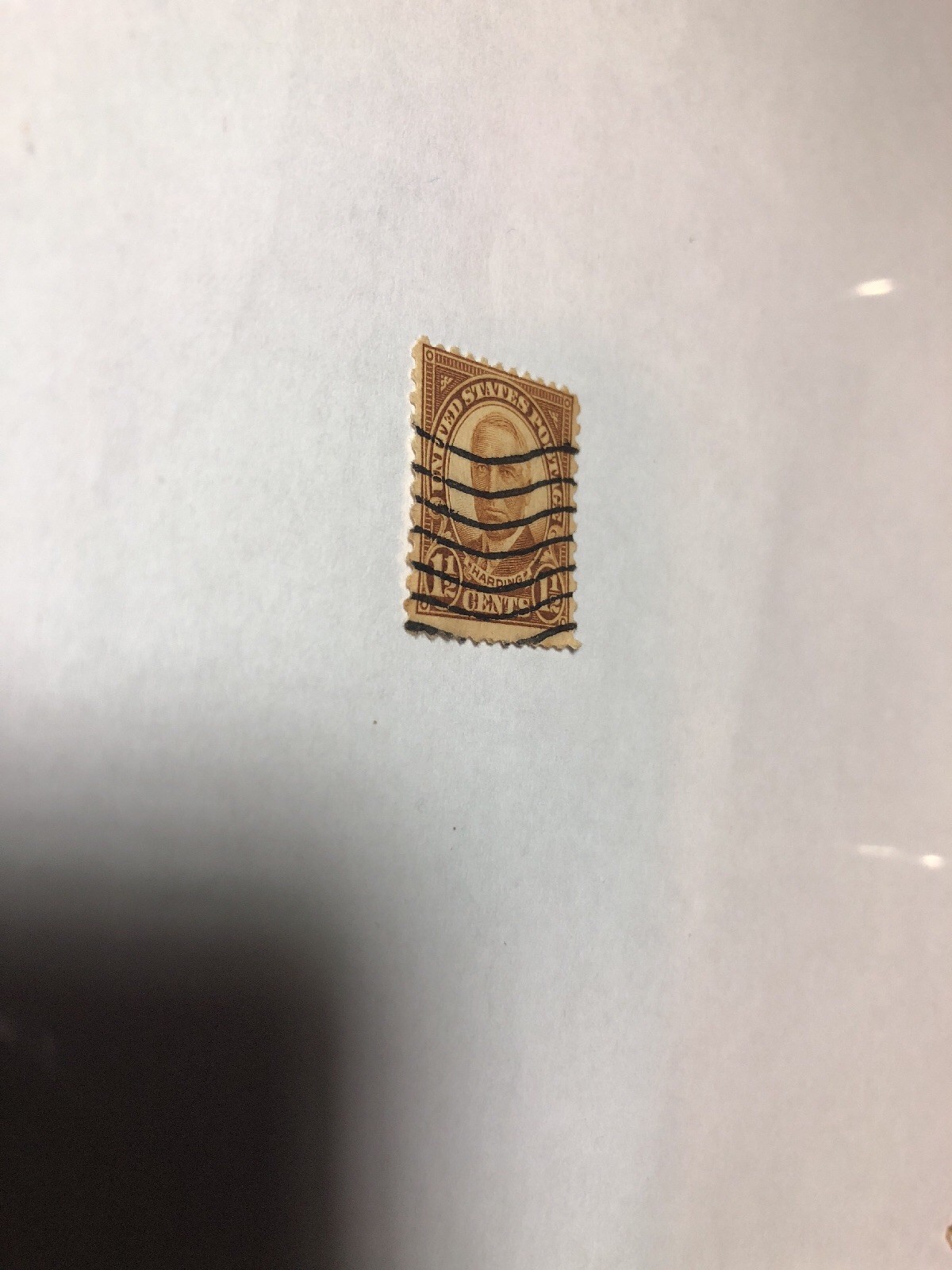 USA STAMP 1930 Harding 1-1/2 Cent Brown Stamp CHICAGO Illinois Rare ...