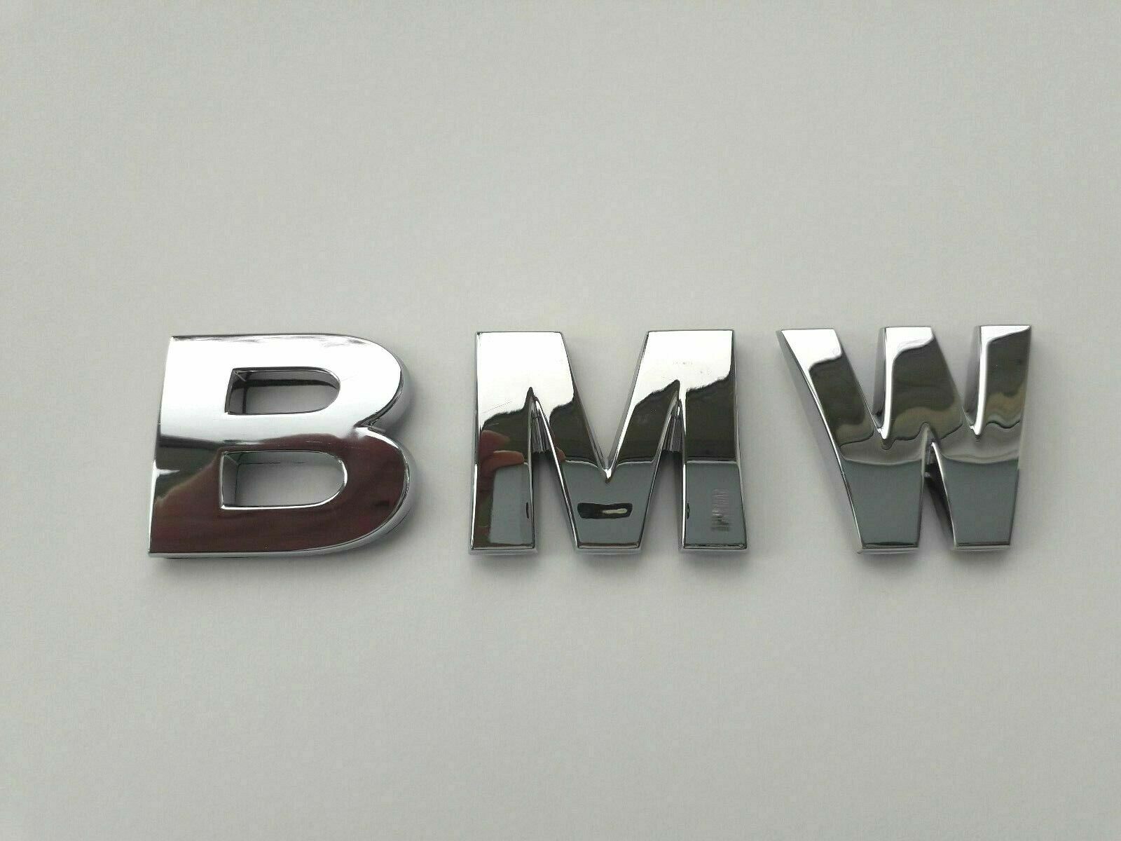 Chrome 3D Car Letters Self-adhesive badge emblem sticker Spelling BMW ...