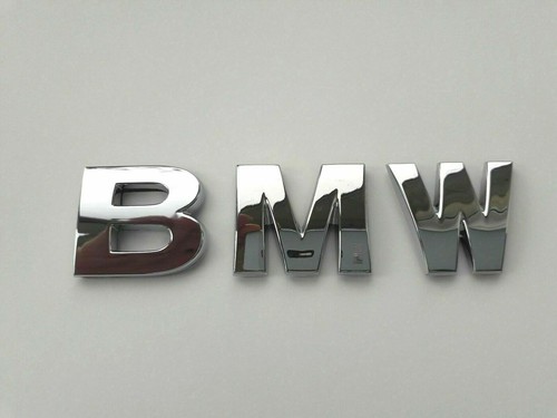 Chrome 3D Car Letters Self-adhesive badge emblem sticker Spelling BMW ...