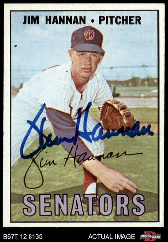 1967 Topps #291 Jim Hannan Senators AUTOED | eBay