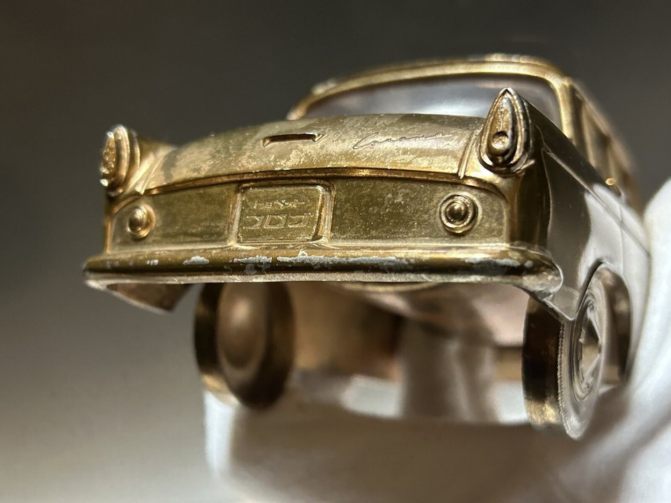 Toyota Corona #5 Vtg Gold Metal Sm Mini Classic Car Shape Toyopet ...