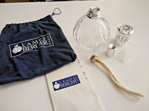 CLEAR SWIRL GLASS Lampe Berger Lamp w Wick & Bag NO BOX | eBay