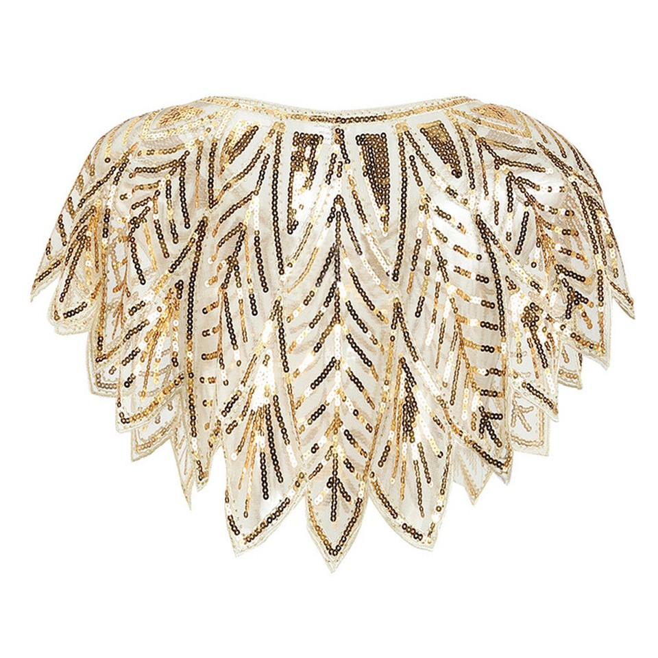 Vintage Beaded Shrug Ladies Sequin Evening Shawl Scarf Cover Ups for ...