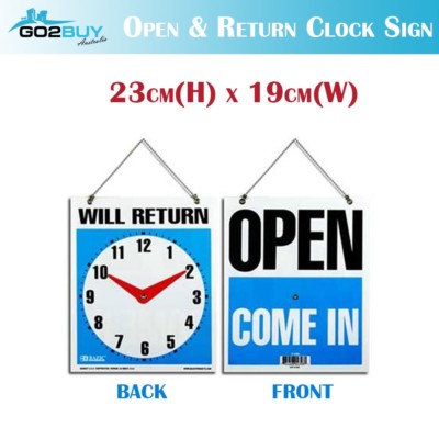 Open Come In - Will Return Sign Business Shop Door Restaurant Hand ...
