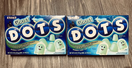 Lot of 2 Tootsie Ghost DOTS Halloween Candy Mystery Strawberry Lemon ...