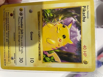 pokemon cards shadowless first edition 1995 1999 Pikachu red cheeks ...