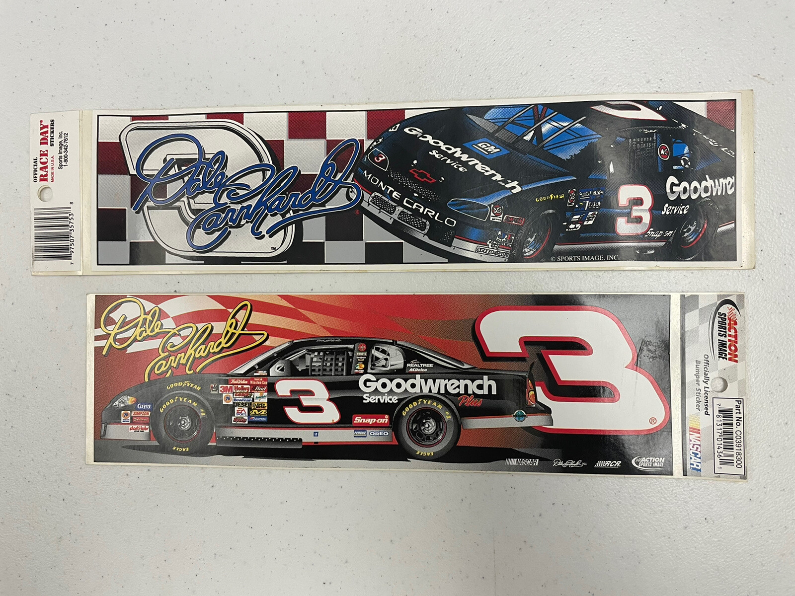 Lot of 2 Vintage Dale Earnhardt #3 Goodwrench NASCAR Bumper Stickers | eBay