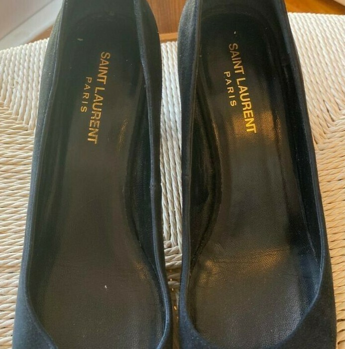 Saint Laurent YSL Babies Double Ankle Strap Block Hee… - Gem