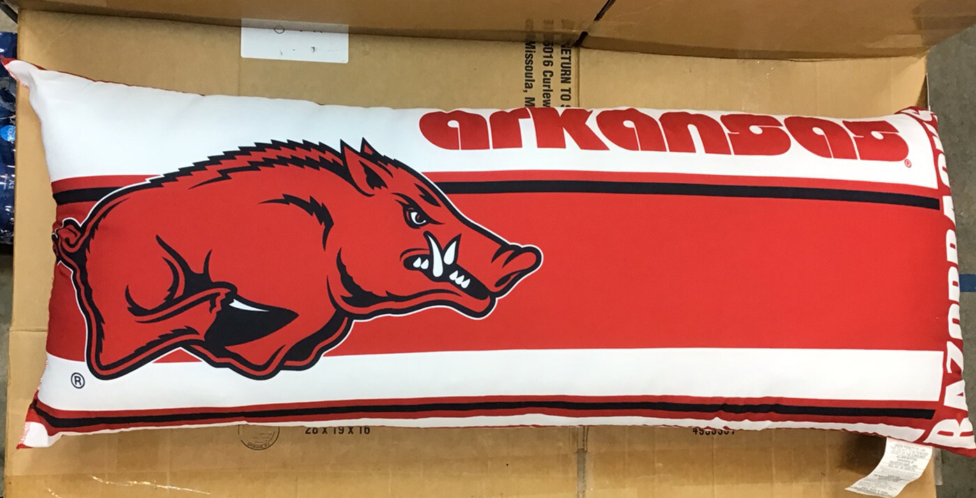 Arkansas Razorbacks 4 Foot Plush Body Pillow Red & White | eBay
