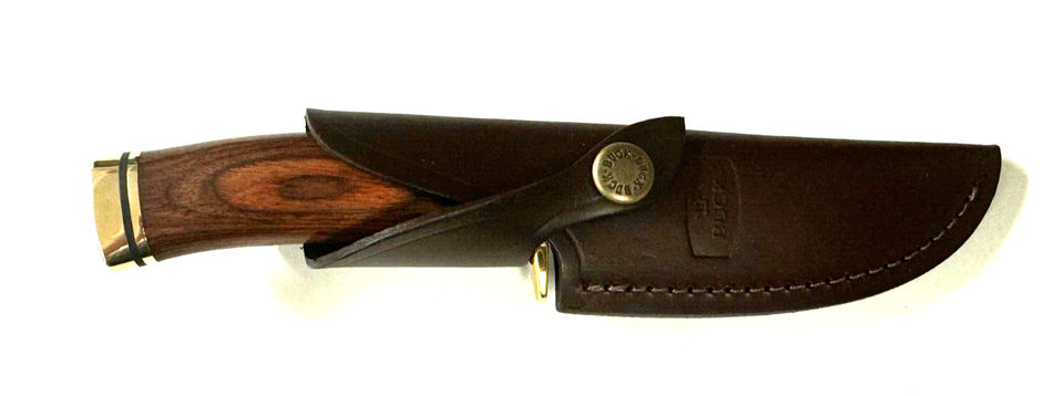 New 191 Buck Zipper Fixed Blade Drop Point Guthook Knife w/ Sheath ...