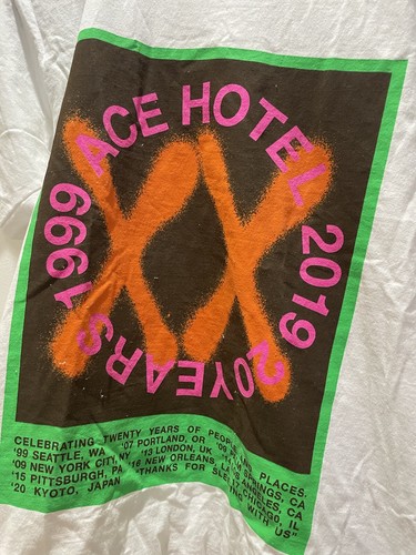 Unisex Ace Hotel “20 Years 1999-2019” T-shirt, Size M | eBay