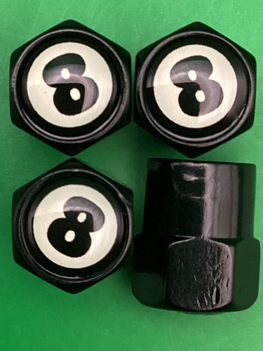 4 Pcs Set Valve Cap With Number Eight Logo Air Valve Caps Colour Black ...