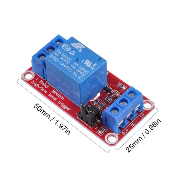 1-Channel 12V Relay Module with optocoupler Isolation Supports high and ...