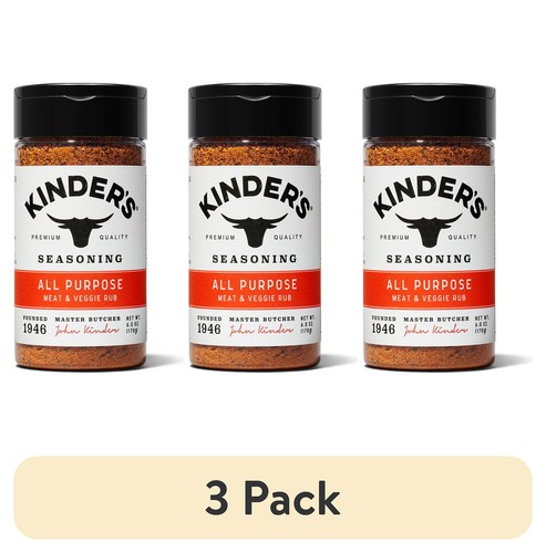 (3 Pack) Kinder's All Purpose Meat and Veggie Seasoning for Grilling 6 ...