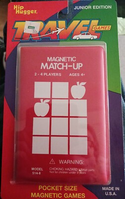 Vintage NOS Hip Hugger Travel Magnetic Match Up Activity Games Made USA ...