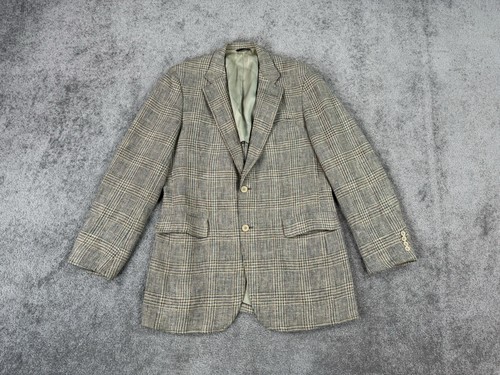 Vintage Corbin Suit Jacket 42 R Cream Wool Prince of Whales Donegal ...