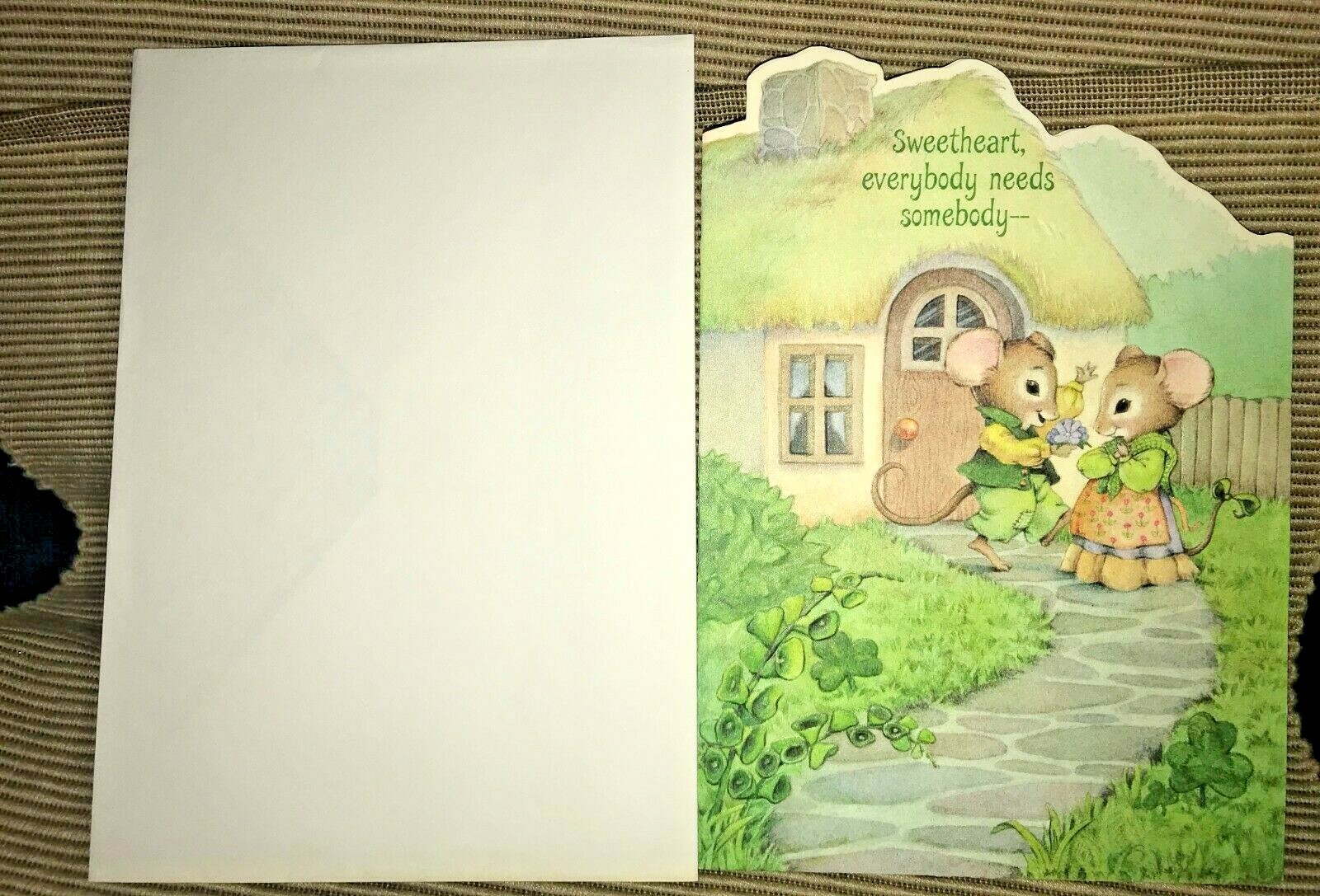 New Vintage 1980's Hallmark St Patrick's Day Mouse Mice Cottage ...