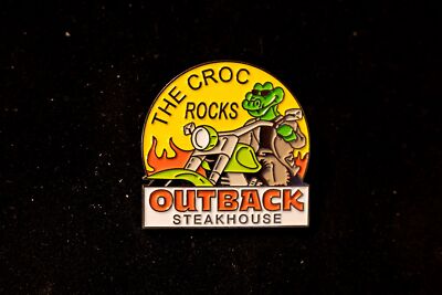 Outback Steakhouse Restaurant Pin: Croc The Croc Rocks Motorcycle | eBay