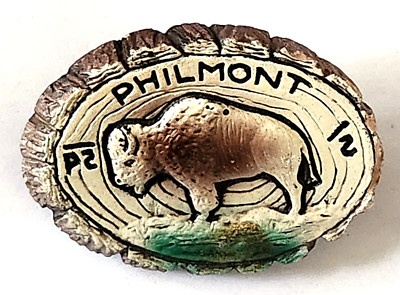 Philmont Scout Ranch CS8c Bufalo Oval Log Ceramic Neckerchief Slide BSA ...