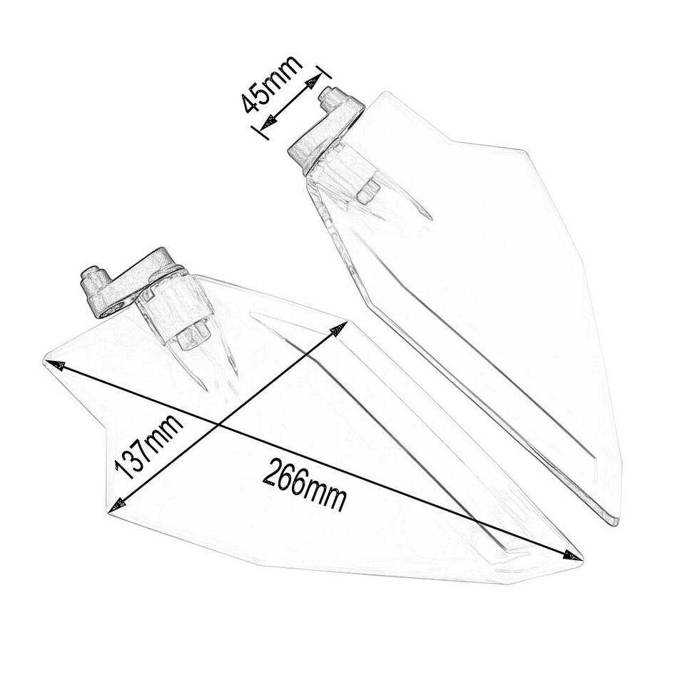 Adjustable Upper Air Deflectors Motorcycle For HONDA Gold Wing GL1800 ...