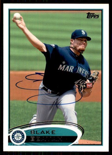 2012 Topps Blake Beavan Signed IP AUTO Seattle Mariners #168 | eBay