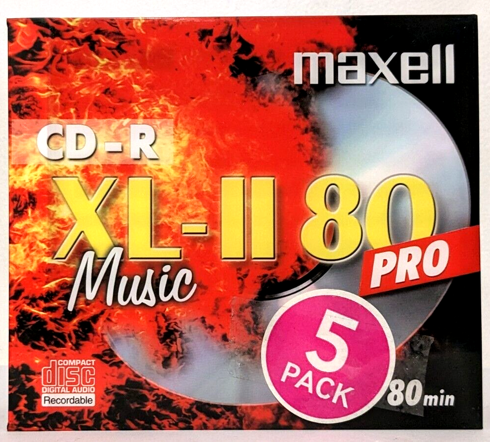 Maxell CD-R80 XL-II PRO 5 PACK - 80 Mins CDR Music Audio Blank ...