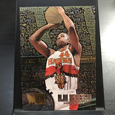 1995-96 Metal Atlanta Hawks Basketball Card #123 Alan Henderson Rookie ...