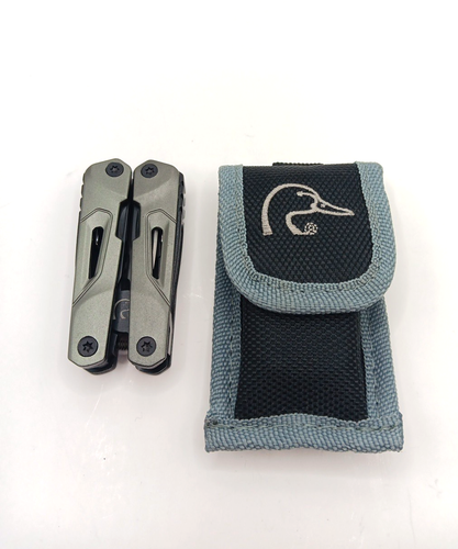 Ducks Unlimited Multi Tool Folding Knife With Sheath 3" Camping Hunting ...