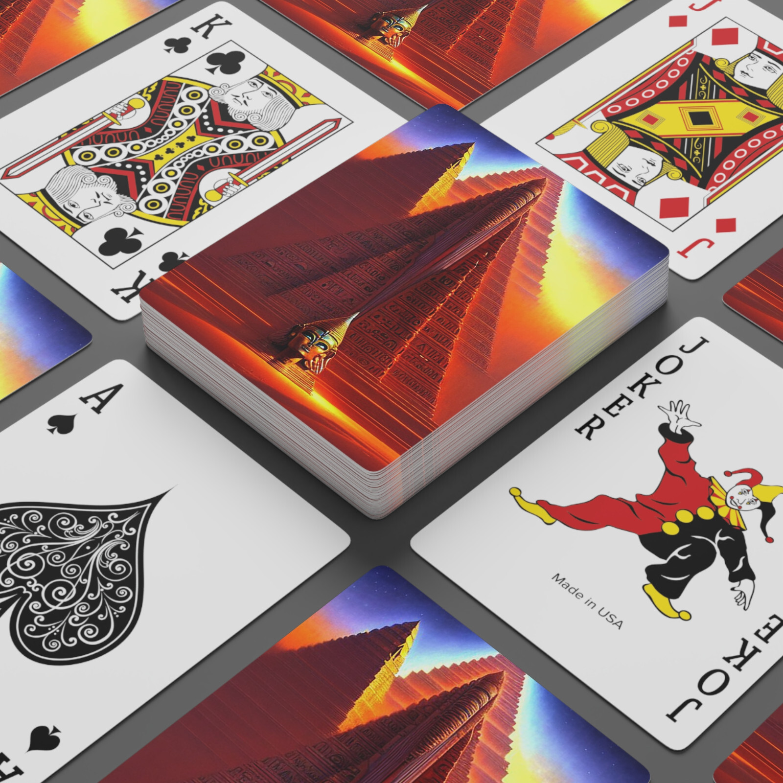 Pyramid Playing Cards Pyramid Solitaire Egyptian Poker Cards | eBay