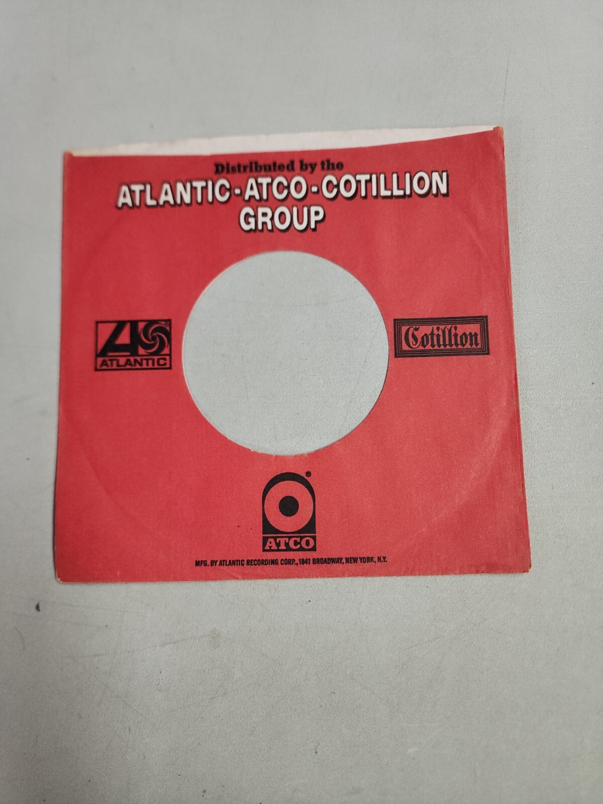 45 RPM 7" RECORD SLEEVES CO. SLEEVE 1 PACK SEE PHOTOS - Atlantic ...