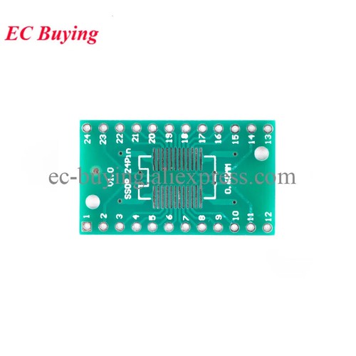 5 PCS SOP24/SSOP24 to DIP 24 Transfer Board, 0.65mm/1.27mm/2.54mm ...