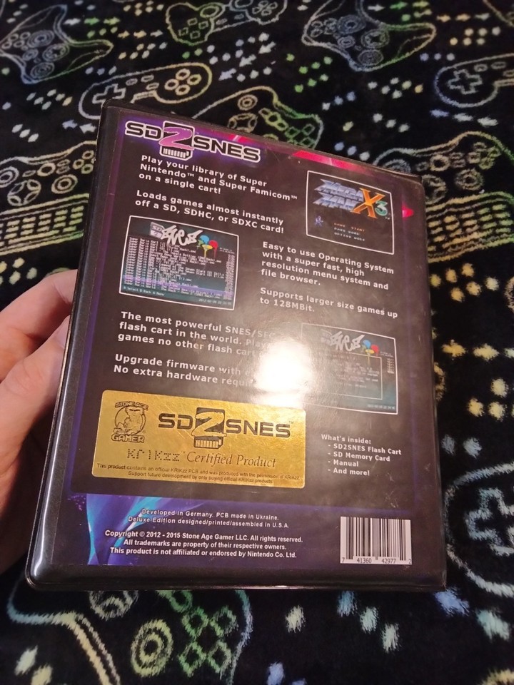 (Rare) SD2SNES Purple Cart With Case for Super Nintendo (Fun Included ...