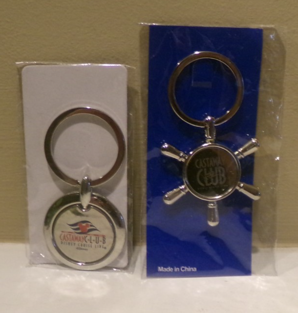 Lot of 2 Disney Cruise Line DCL Castaway Club Keychains Fobs New in ...
