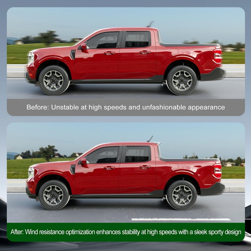 For 2022-2025 Ford Maverick Cab Rear Spoiler Roof Spoiler Truck Lip ...