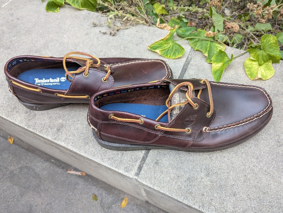 TIMBERLANDS Earth Keepers Heritage 2 Eye Boat Shoes Mens 13W Brown ...