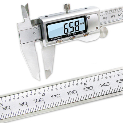 6'' Stainless Steel 150mm Industry Vernier Caliper Digital Caliper ...