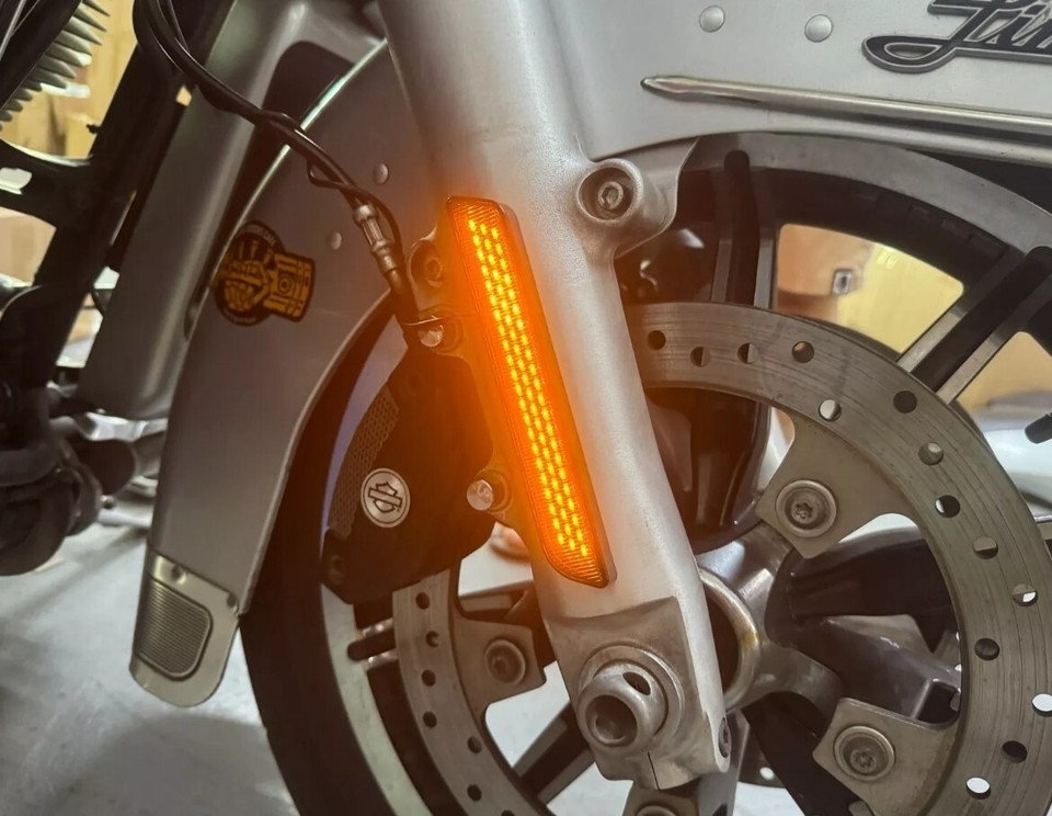 For Harley Street Electra Glide 2014-up Front LED Flush Fork Turn ...