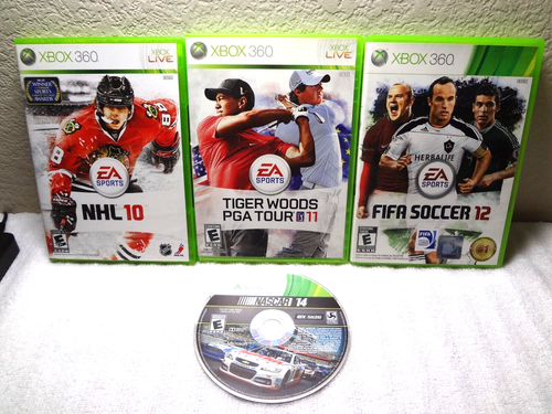 EA NHL 10, Tiger Woods PGA 11, FIFA Soccer 12, NASCAR 14 *Microsoft Xbox 360 LOT | eBay