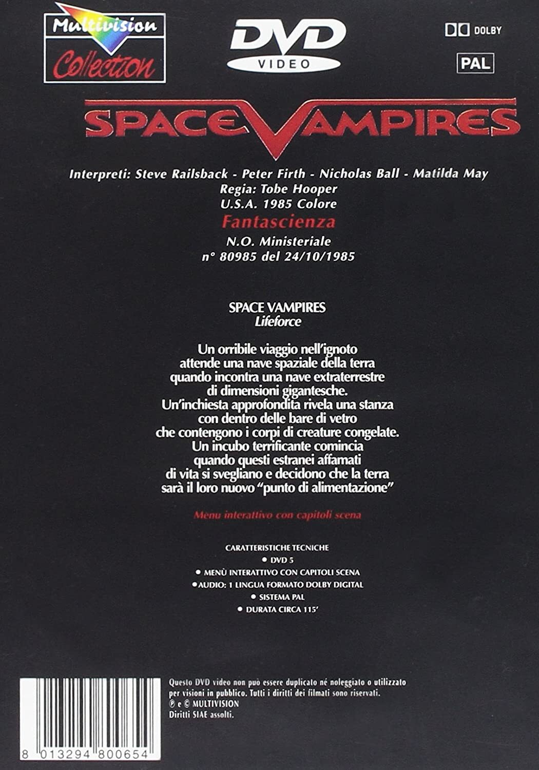 space vampires Italian Import (DVD) | eBay