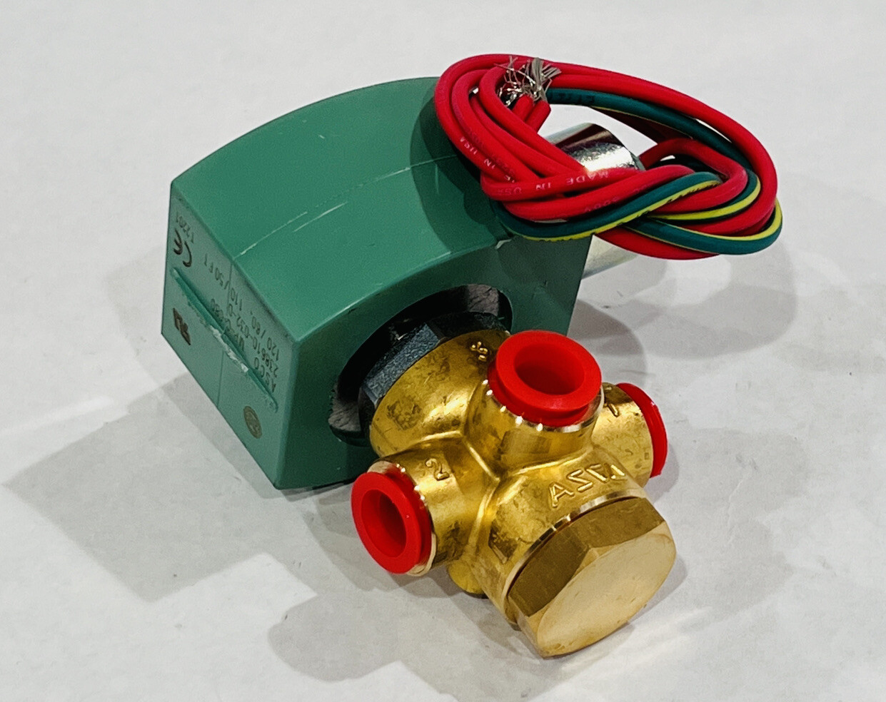 ASCO RedHat Brass Solenoid Valve 8320G184, 1/4" NPT, 3-Way, 120V | eBay