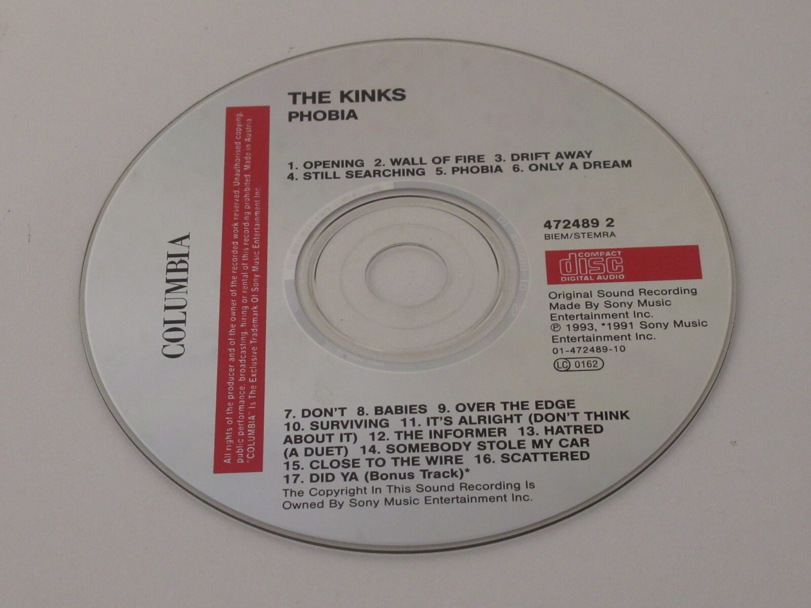 The Kinks – Phobia / Columbia – 472489 2 CD Album De | eBay