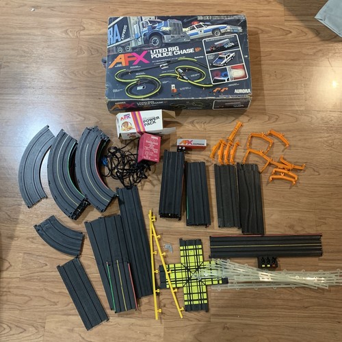 1980 Aurora AFX Liter Rig Police Chase Smokey Race Set HO Slot Car ...