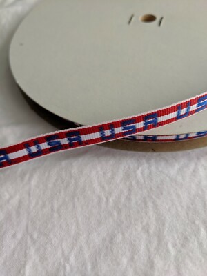 Offray ribbon patriotic grosgrain USA cheer, bows, crafts 5 yards | eBay