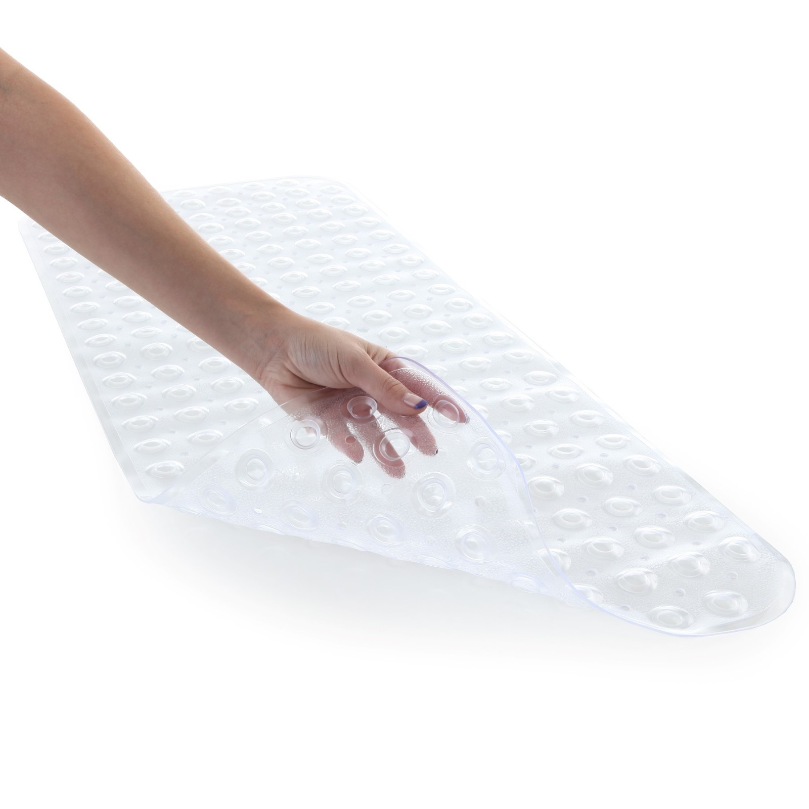 SlipX Solutions Extra Long Bath Mat: 39" Clear Bathtub Mat with Suction ...